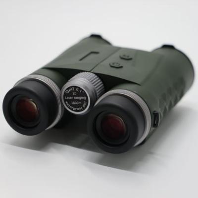 China 10x42 Laser Range Finding Binoculars 1500m Hunting Rangefinder Binoculars for sale