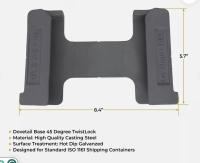 China 45° Dovetail Twist Lock Base for ISO 1161 Containers  Heavy-Duty Container Securement Corrosion-Resistant Steel for sale