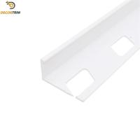 China Straight Edge Plastic PVC Tile Trim Plain White For Decoration Protection for sale