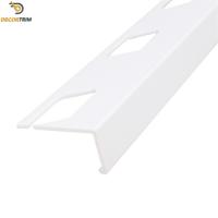 China Straight Edge Plastic PVC Tile Trim Plain White For Decoration Protection for sale