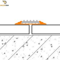China Black Rubber Floor Transition Strip Non Slip 46.7mm Width SGS Certified for sale