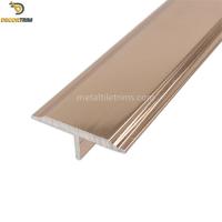 China Flooring T Shaped Transition Strip Polish Rose Red 20mm Width ODM for sale
