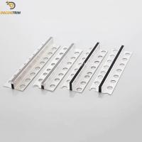 China Aluminum Matt Satin Expansion Joint Profile 10mm Rubber Insert Anodized Surface for sale