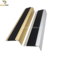 China Non Skid Stair Tread Edge Protector , Anodized Tile Step Edge Strip for sale