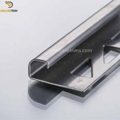 China Curved Edge Stainless Steel Tile Trim Strip 8K Mirror Finish 2.5m SGS Certified for sale