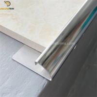China 3/8 10mm Stainless Steel Tile Trim Round Edge Quarter Round Corner Strip 2.5m for sale