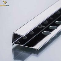 China SS304 Stainless Steel 10mm Square Edge Tile Trim 2.5m Length for sale