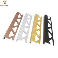 China Anodized 8mm Matt Gold Aluminium Tile Trim L Shape 2.5m Corner Strip for sale