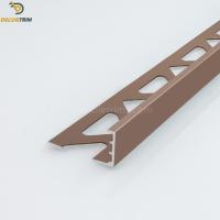 China Matt Rose Gold Aluminum Tile Trim 12mm x 2.5m L Shape Edge Profile for sale