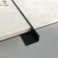 China Anodized Matt Black Aluminium Tile Trim Straight Edge 8mm 10mm 12mm Height 1mm Thickness for sale