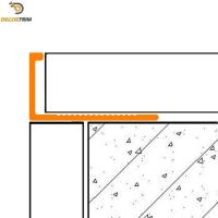 China Light Matt Gold Aluminum Tile Edge Trim 8mm 10mm 12mm Ceramic Edging Strips for sale