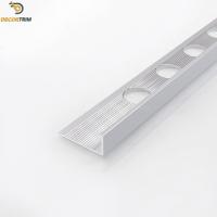 China Light Matt Gold Aluminum Tile Edge Trim 8mm 10mm 12mm Ceramic Edging Strips for sale