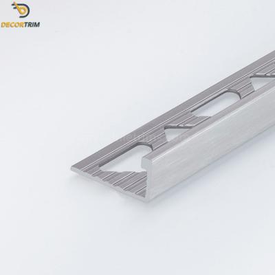 China 2.5 Meter Aluminium Tile Trim With Anodizing Polishing Brushing Finish for sale