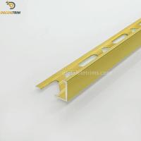 China 10mm Aluminum Corner Tile Trim ,  Gold Chrome Straight Edge Tile Trim for sale