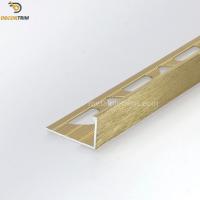 China 10mm Aluminum Corner Tile Trim ,  Gold Chrome Straight Edge Tile Trim for sale