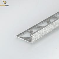 China 12mm Aluminum Straight Edge Tile Trim Anodized Polishing Finish 2.5m Length for sale