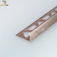 China Decorative External Corner Tile Trim , Bright Rose Gold L Angle Tile Trim for sale