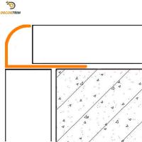 China White Powder Coated Aluminium Quad Round Tile Trim 10mm x 2.5m for sale
