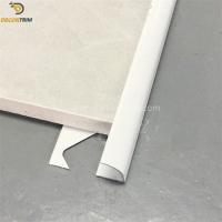 China White Powder Coated Aluminium Quad Round Tile Trim 10mm x 2.5m for sale