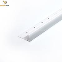 China Aluminum Tile Trim Powder Coating Bright White 10mm Height 2.5m Length for sale