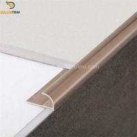China 10mm Anodized Matt Rose Gold Aluminum Quarter Round Tile Trim 2.5m for sale