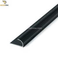China 10mm Anodized Matt Black Metal Tile Edging Strip Protective Ceramic Edge for sale