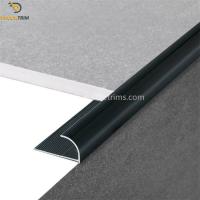 China 10mm Anodized Matt Black Metal Tile Edging Strip Protective Ceramic Edge for sale