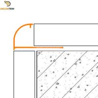 China Curved Edge External Aluminium Tile Trim Alloy 6063 Material for sale