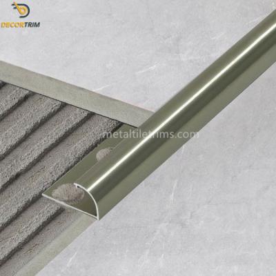 China Polish Bronze Quarter Round Aluminum Tile Trim 11mm 2.5m for Edge Protection for sale