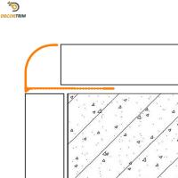 China Chrome Silver Metal Tile Trims 7/16 Quarter Round Open Edge for sale