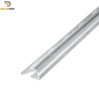 China Chrome Silver Metal Tile Trims 7/16 Quarter Round Open Edge for sale