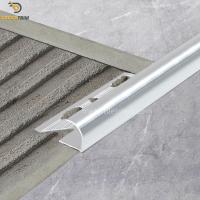 China 11mm Aluminum Tile Edge Protection Strip, Polish Silver Round Trim for Tiles 2.5m for sale