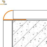 China Polish Silver Aluminium Tile Trim For External Wall Corner Edge Protection for sale