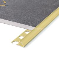 China 12mm Depth Ceramic Quarter Round Tile Trim , Anodizing Matt Gold Tile Trim for sale