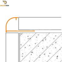 China 12mm Chrome Aluminum Tile Edge Trim 2.5m Aluminum Alloy 6063 Decorative Corner Strip for sale