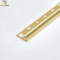 China Aluminum Quadrant Tile Trim 12.4mm x 2.5m Polish Gold YJ-095 for sale
