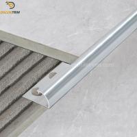 China 12mm Chrome Aluminum Tile Edge Trim 2.5m Aluminum Alloy 6063 Decorative Corner Strip for sale