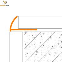 China 11mm Shiny Gold Aluminum Tile Trim Round Edge 2.5m for Decoration Protection for sale