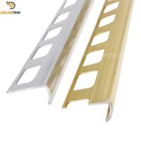 China 11mm Shiny Gold Aluminum Tile Trim Round Edge 2.5m for Decoration Protection for sale