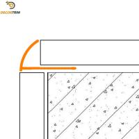 China Aluminum 6063 Round Edge Tile Trim 12mm Polish Silver 2.5m Protective Edging for sale