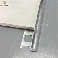 China Aluminum 6063 Round Edge Tile Trim 12mm Polish Silver 2.5m Protective Edging for sale