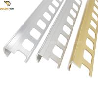 China Aluminum 6063 Round Edge Tile Trim 12mm Polish Silver 2.5m Protective Edging for sale