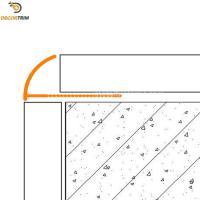 China Anodize Matt Silver Metal Tile Trims Quarter Round Shape 2.5M Length ODM for sale
