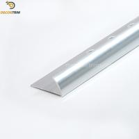 China Bullnose Quad Aluminium Round Edge Tile Trim High Glossy Silver 2.5m 10.8mm for sale