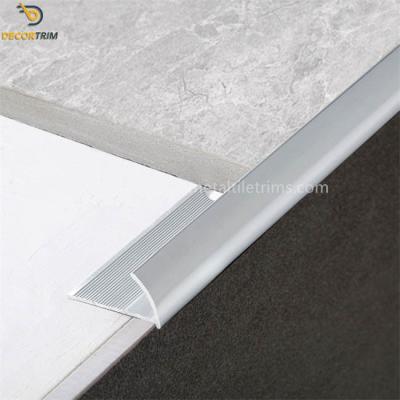 China Anodize Matt Silver Metal Tile Trims Quarter Round Shape 2.5M Length ODM for sale