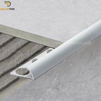 China Anodized Matt Satin Aluminum Tile Trim 10mm Round Edge 2.5m Length Alloy 6063 for sale