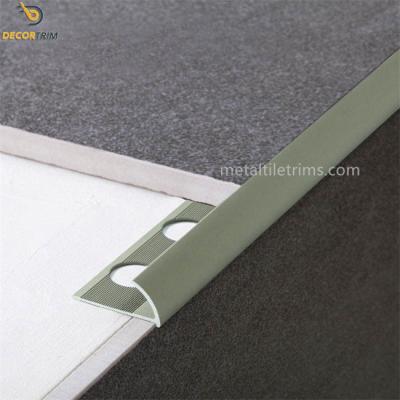 China 8mm Matt Bronze Aluminum Tile Trim Bullnose Quad Edge 2.5m Exterior for sale