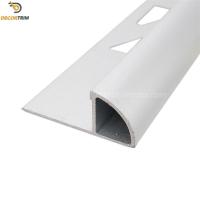 China Aluminium Tile Trim Round Closed Shape 8mm 10mm 12mm x 2.5m with Quarter Round Corners for sale