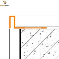 China 4x8mm Aluminium Square Edge Tile Trim Anodized Matt Gold Color for sale