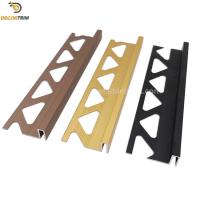 China 4x8mm Aluminium Square Edge Tile Trim Anodized Matt Gold Color for sale